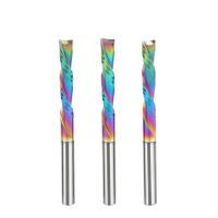 China 3/8 1/4 1/2 Inch Shank 2F Down Cut Spiral Router Bit for Wood 4mm 6mm Carbide Endmill Two Flute 2 Flute Down Cut End Mill for sale