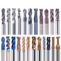 China Manufacturer Solid Ying Alloy 4Flute Spiral Groove Flat Bottom Engraving End Milling Cutter Metal Cutting Cnc Metal Working Bit for sale