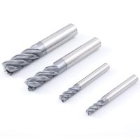 China Manufacturer Solid Ying Alloy 4Flute Spiral Groove Flat Bottom Engraving End Milling Cutter Metal Cutting Cnc Metal Working Bit for sale