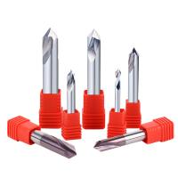 China Manufacturer HRC55 90 Degree 4Flute Carbide Drill for Cnc 2 Cnc Chamfer End Mill Tools With Coated Center Point Drill Bit for Cn for sale