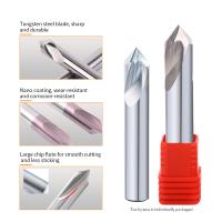 China Manufacturer HRC55 90 Degree 4Flute Carbide Drill for Cnc 2 Cnc Chamfer End Mill Tools With Coated Center Point Drill Bit for Cn for sale