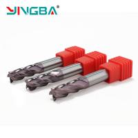 China YINGBA CNC Router Bits Solid Carbide HRC 45/55/60/70 Metal Milling Cutter for Steel Iron Copper Aluminum Metal Cutter for sale