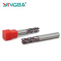 China YINGBA CNC Router Bits Solid Carbide HRC 45/55/60/70 Metal Milling Cutter for Steel Iron Copper Aluminum Metal Cutter for sale