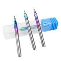 China DLC Coated Taper Ball Nose Aluminum Carving Bit End Mill Coated Cutter Alumminum Engraving Bits Tin Solid Ying Alloy CNC ODM for sale