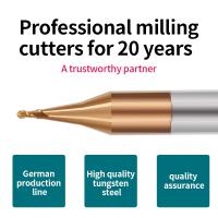 China Solid Carbide Micro Diameter Ball Nose End Mill Set Hrc55/60 Ball Nose Milling Cutter Customizable for Aluminum Copper Alloy OEM for sale