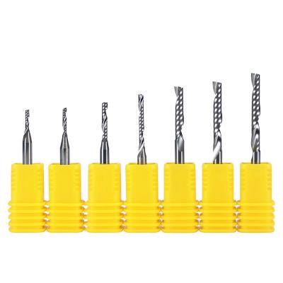 China Good Quality Cheap Price 6mm Solid Carbide Single Flute End Mill for Acrylic CNC Router Bit Wood Cutter Bit for sale