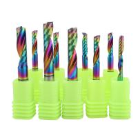 China 3.175mm Solid Carbide Single O Flute Downcut Spiral Endmill 1F Milling Cutter for Acrylic MDF Aluminum Wooddown-Cut Router Bits for sale
