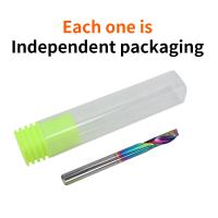 China 3.175mm Solid Carbide Single O Flute Downcut Spiral Endmill 1F Milling Cutter for Acrylic MDF Aluminum Wooddown-Cut Router Bits for sale