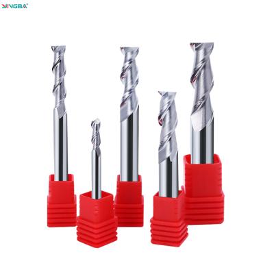 China 2F Aluminum Milling Cutter 65 Degrees Oem 2 Flute End Mill For Aluminum for sale