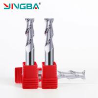 China 2F Aluminum Milling Cutter 65 Degrees Oem 2 Flute End Mill For Aluminum for sale