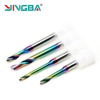 China CNC Cutting Aluminum Milling Cutter Nano Coating Woodworking  Tungsten Carbide Bits for sale