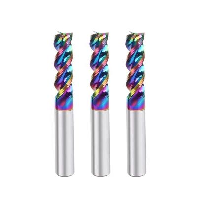 China U Groove  Three Flutes Carbide Bit Carbide End Mills For Aluminum Customized Size for sale