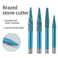 China Brazed Granite Hole Cutting Bit 60Degrees  65 Degrees Diamond Drill Bits For Stone for sale