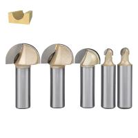 China Tideway Engraving Router Bit Wood Round Head Bull Nose Router Bit Half Round Ball Head Relief Arc Carving Machine Bit for sale