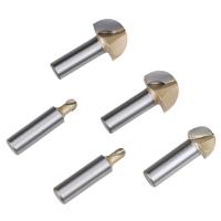 China Factory Sales 1/2 Shank Tideway Half Round CNC Router Bit Woodworking Tools Carbide Round Bottom Trimming Milling Cutter Bit for sale