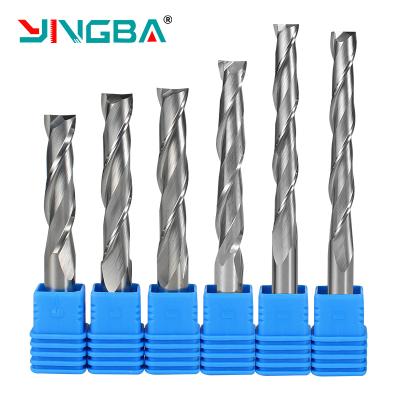 China Manufacturer Fresas Para Router Tungsten Carbide 2flute Spiral Cnc Router Bits Wood Cutting Tools Carbide End Mills for sale