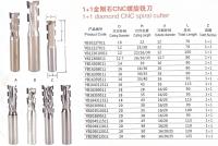 China 6mm - 16mm CNC Wood Bit Customized PCD Wood Milling Cutter 4 Flutes Diamond Router Bits for sale
