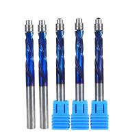 China Yingba Hot Sale Carbide Nano Coating up Compression Flush Trim Router Bit Wood With Bearing Milling Cutter for sale
