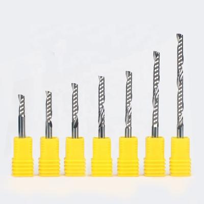 China Customizable Single Flute End Mill CNC Cutter Bit for Wood & Acrylic Milling Made of Ying Metal for sale