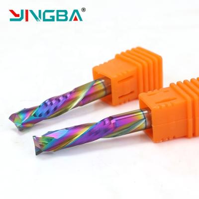China Yingba Hot Sale DLC Coating Cnc Router Bits for Wood Cutting Inserts Carbide Nano Coating Compression up Cut Down Milling Cutter for sale