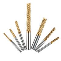 China 3.175mm 6 Flutes Cutting Bit Solid Pcb Corn End Mill Corn Teeth for sale