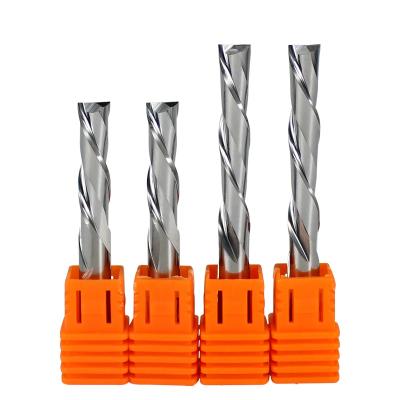 China YingBa Left Cut End Milling Cutter 2 Flutes Spiral Tungsten Carbide for Wood Cutting Bit ODM OEM Customizable Manufactured for sale