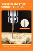 China Tialn Coated Spiral Wood Carving Bits Alloy Straight Shank Rotary Tool Wood Carving Bits for sale
