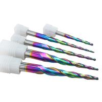 China Customizable Carving Drill Bits 2 Flutes HRC55 Ball Nose DLC  Taper Milling Cutter for sale