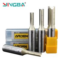 China Arden 1/2 1/4  Carbide Cnc Woodworking Cutting Tools Solid Wood Slotting Milling Cutter Double Flute Straight Groove Router Bit for sale