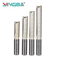 China Arden 1/2 1/4  Carbide Cnc Woodworking Cutting Tools Solid Wood Slotting Milling Cutter Double Flute Straight Groove Router Bit for sale