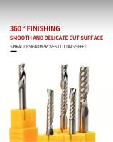 China YingBa Tungsten Carbide Single Flute End Mill CNC Router Bit for Burr-Free High-Speed Processing of Acrylic PVC and Aluminum for sale