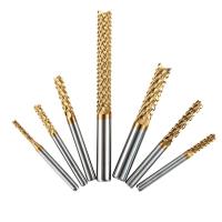 China Hotsale Ying Ba 6 Flutes 25° Helix Angle Nano Coating Corn Milling Cutter Solid Carbide CNC Wood Bit for PVC and Nylon for sale