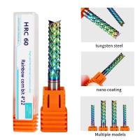 China Hotsale Hard Bar 6 Flutes 25° Helix Angle Nano Coating Corn Milling Cutter Solid Carbide CNC Wood Bit for PVC and Nylon for sale