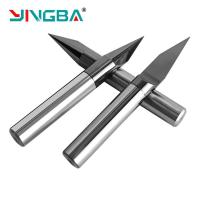 China Yingba Solid Carbide Flat Bottomed Sharp Knife CNC Milling Cutter with 2 Flutes and 25° Helix Angle for Wood and Metal for sale