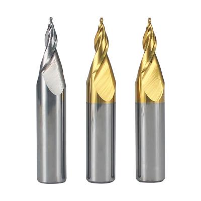 China YingBa Tungsten Carbide CNC Cutter Mini Character Carving Knife with 25° Helix Angle for Acrylic and Resin Engraving for sale