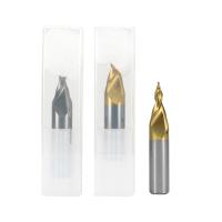 China YingBa Tungsten Carbide CNC Cutter Mini Character Carving Knife with 25° Helix Angle for Acrylic and Resin Engraving for sale