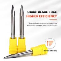 China YingBa Solid Carbide Double Edge Straight Groove Sharp CNC Wood Bit with 15-30° Angle for Wood and EVA for sale