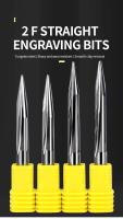 China YingBa Solid Carbide Double Edge Straight Groove Sharp CNC Wood Bit with 15-30° Angle for Wood and EVA for sale