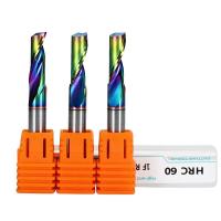 China YingBa DLC Coated Single Blade Router Bit with 25° Helix Angle and 10mm Effective Cutting Length for Aluminum CNC Milling for sale