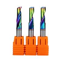 China YingBa DLC Coated Single Blade Router Bit with 25° Helix Angle and 10mm Effective Cutting Length for Aluminum CNC Milling for sale