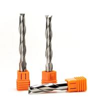 China CNC Router bits CNC cutter solid carbide  Double edge Spiral Milling Cutter for Density board/hardwood/pvc Factory price for sale
