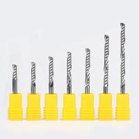 China Hot sale Hard bar Carbide Single-Flute Spiral End Mill 6*22*45, suitable for MDF, particleboard, and solid wood. for sale