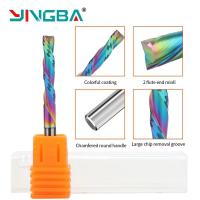 China Best Selling YingBa DLC Tungsten Steel 2F Spiral End Mill 6*22*50 For Acrylic,PVC,Electronic Technology CNC Wood Bit for sale