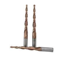 China Jinan Ying Ba Hot Selling CNC Carving Knife with Double-edged Taper Ball End Milling Cutter 6 * 25 * R1 * 50 Solid Ying Alloy suitable for wood for sale