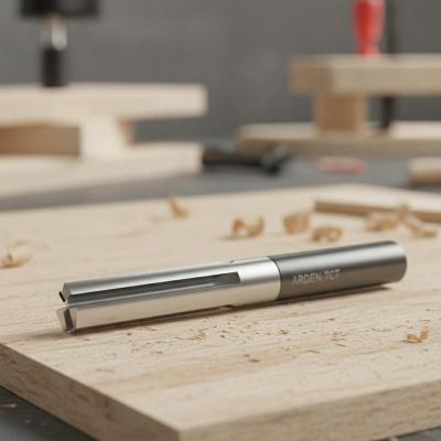 China ARDEN TCT 2-Flute Straight Router Bit Carbide CNC Cutter 1/2 Shank for MDF Plywood Furniture Woodworking for sale
