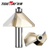 China Tideway Router Bit Set with HRC55 Cutting Hardness Black Oxide Finish and Titanium Nitride Coating for Wood Drilling for sale
