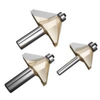 China Tideway Router Bit Set with HRC55 Cutting Hardness Black Oxide Finish and Titanium Nitride Coating for Wood Drilling for sale