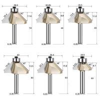China Tideway Router Bit Set with HRC55 Cutting Hardness Black Oxide Finish and Titanium Nitride Coating for Wood Drilling for sale