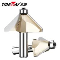 China Tideway Router Bit Set with HRC55 Cutting Hardness Black Oxide Finish and Titanium Nitride Coating for Wood Drilling for sale