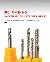 China Hot Selling Yingba Brand Single Edge CNC Router Bit Solid Tungsten Carbide 6*22*50 Single Flute End Mill For Acrylic PVC Nylon MDF Wood Panel Processing for sale